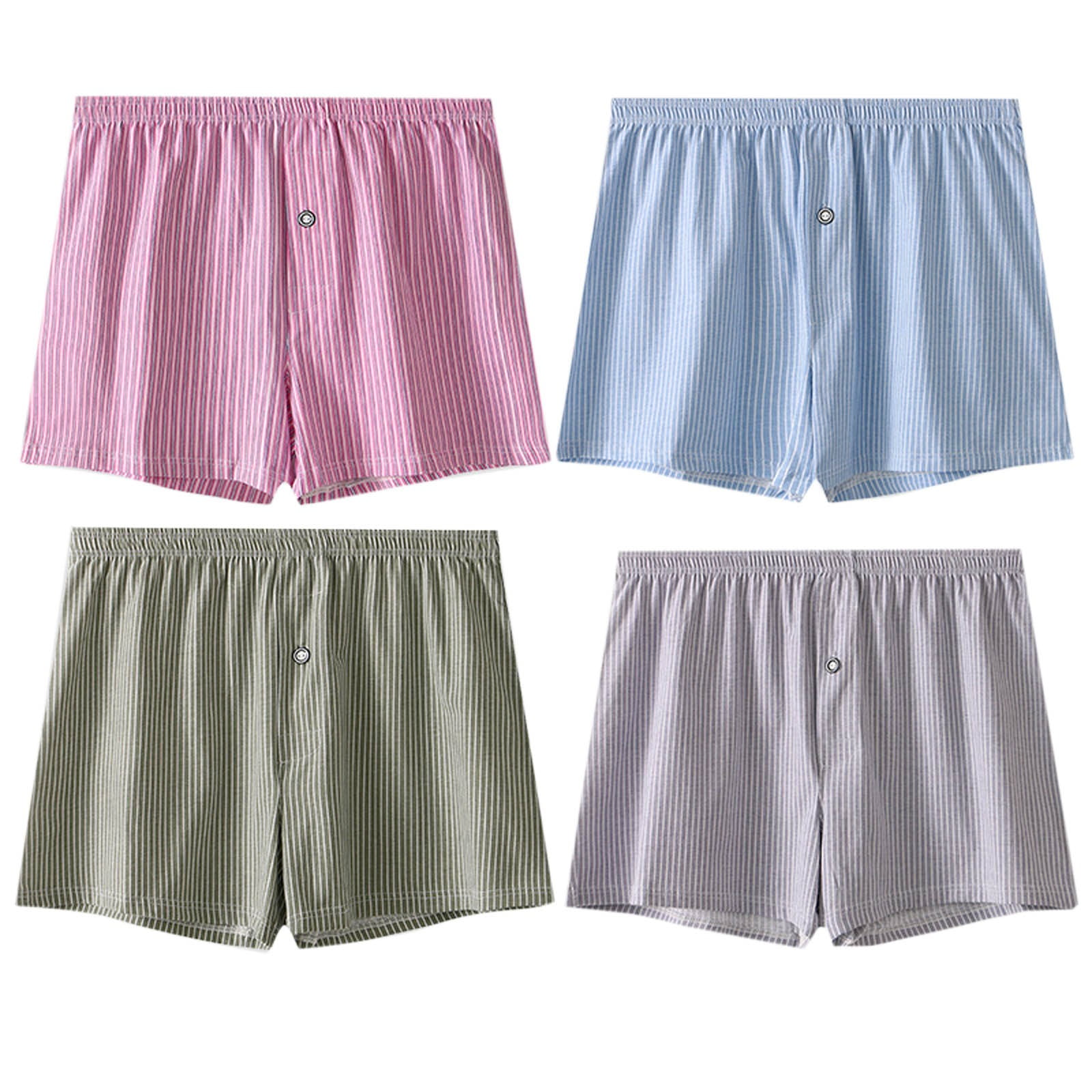 Click here for Posijego Mens Underwear Striped Cotton Boxer Short... prices