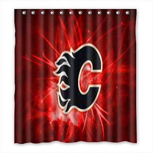 Click here for Touxihaa Calgary Flames Shower Curtain Bathroom Cu... prices