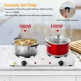 2000W Double Electric Burner Portable Dual Counter Stove Countertop Hot ...