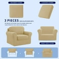 Subrtex Sofa Slipcover Sets 3 Pieces Stretch Couch Cover Backrest ...