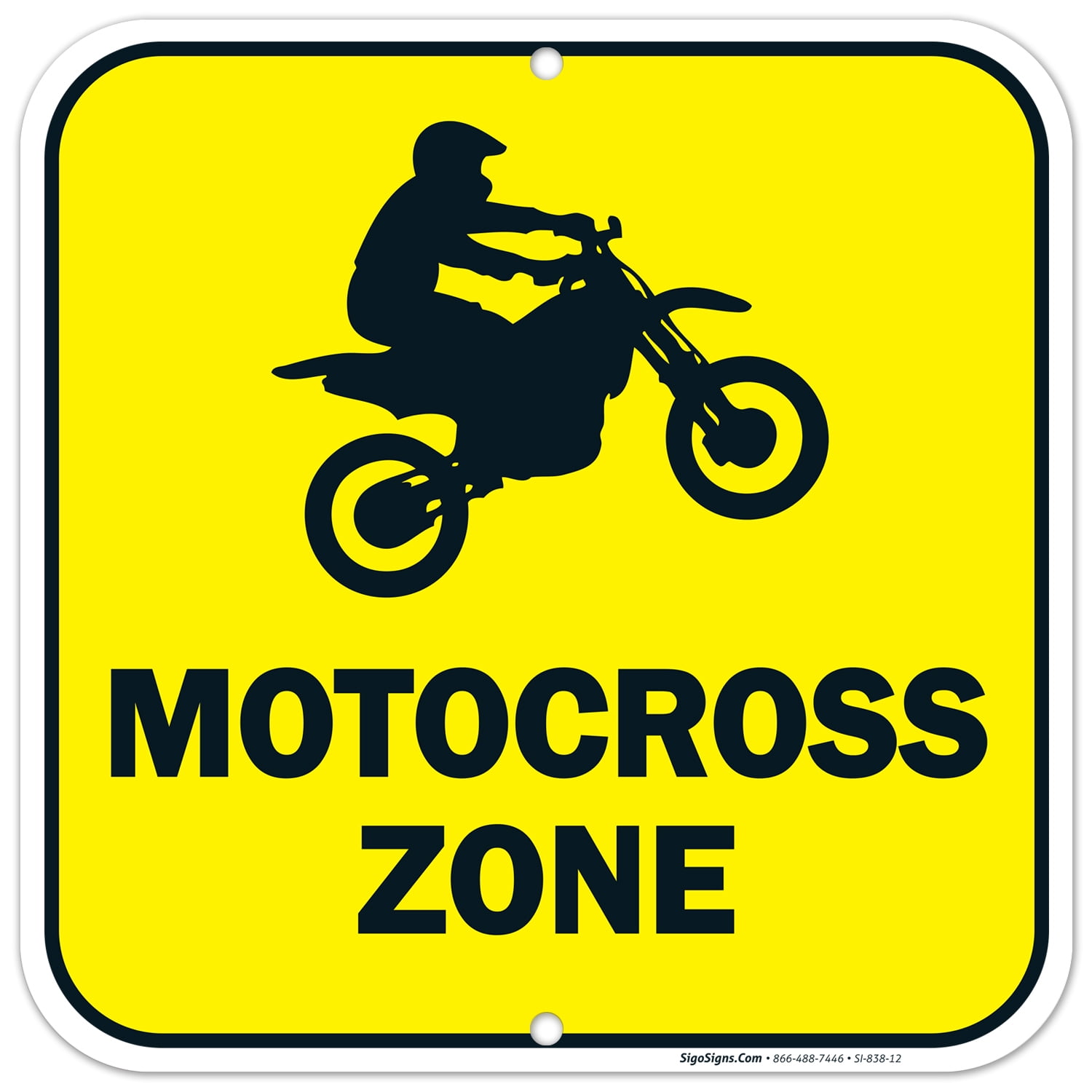 Moto Crossing Sign, Motocross Zone Sign, - Walmart.com
