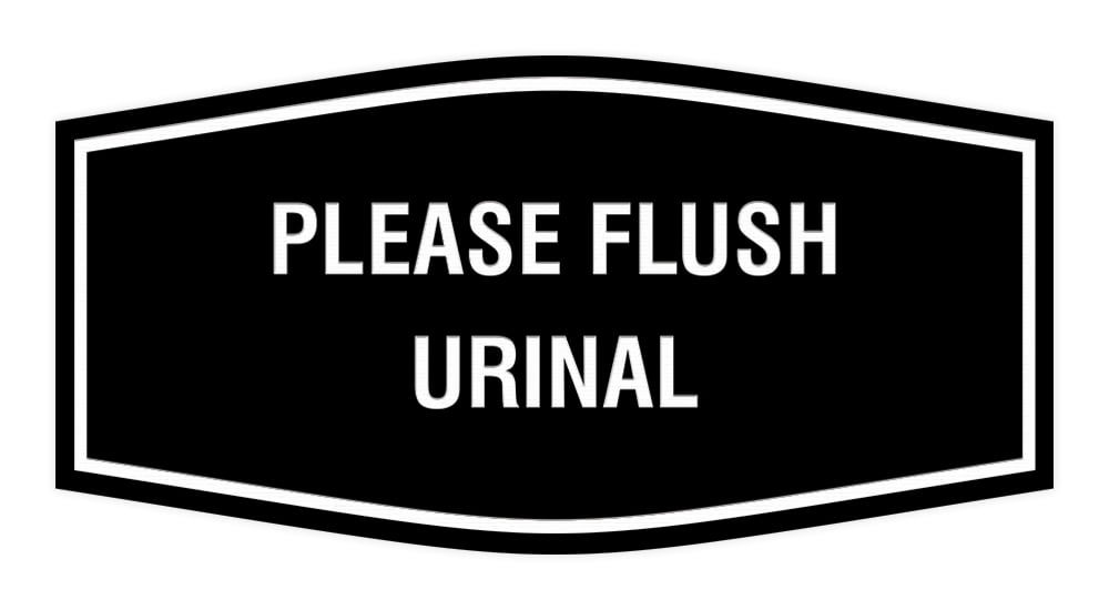 Please Flush Urinal Sign