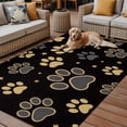 Animals Claws Pattern Outdoor Rug, Gray Cats Dog Animal Star Black Non ...