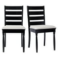 Duhome Set of 2, Solid Wood Ladder Back Dining Chairs with Upholstered ...