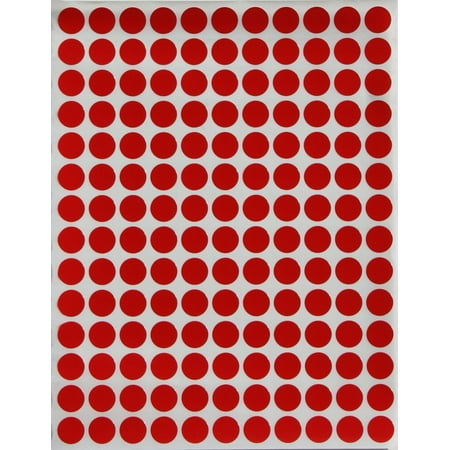 Color Coding Labels 3/8" Round 10 mm, Red Dot Stickers, 0.375 inch ...