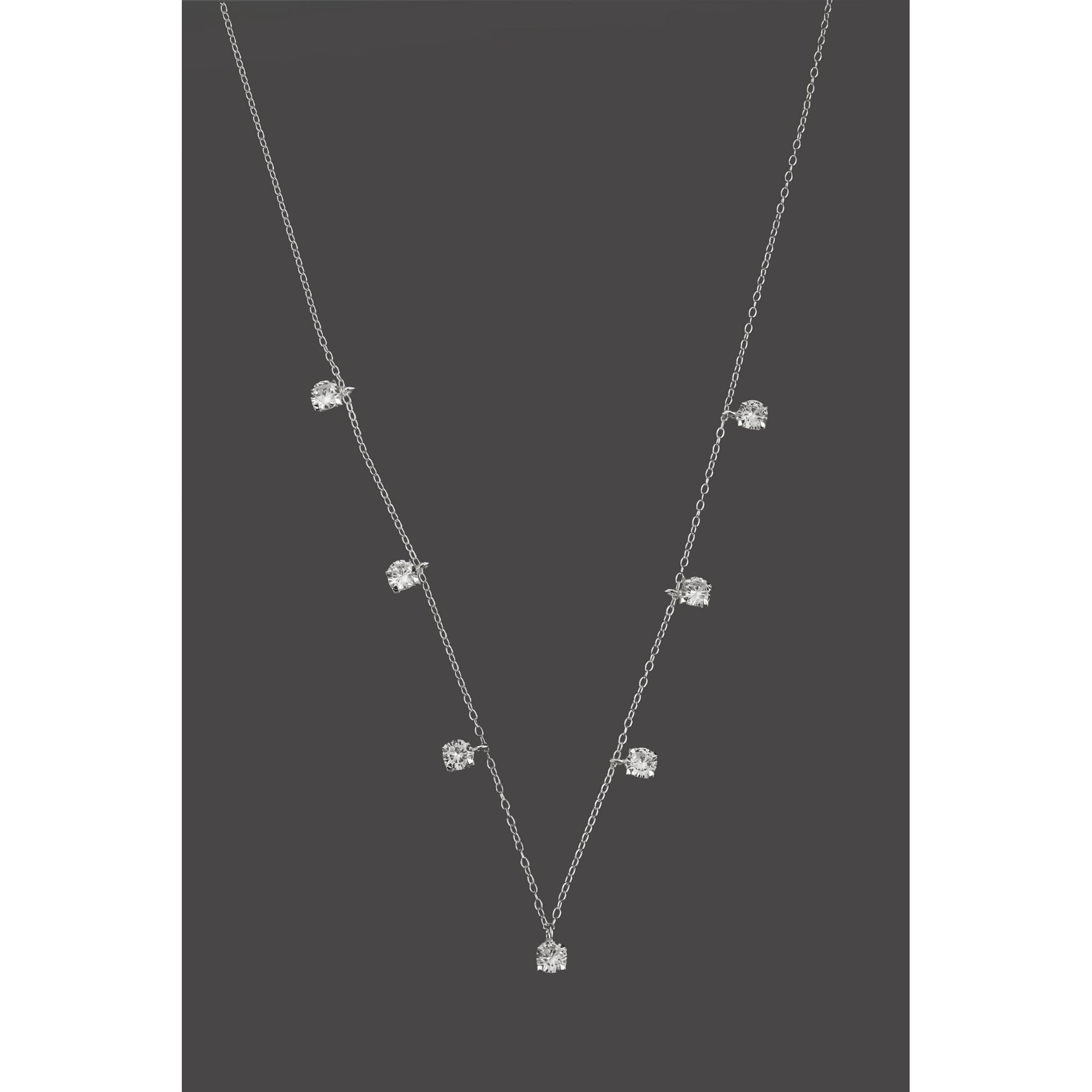 Click here for Thea 925 Sterling Silver Necklace With 4 Mm Cubic... prices
