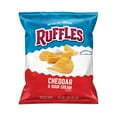 Ruffles Cheddar & Sour Cream Flavored Potato Chips - Cheese Snack in 50 ...