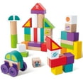 Hape: Space Monster Stacking Blocks - 54pc Wooden Colorful Various ...