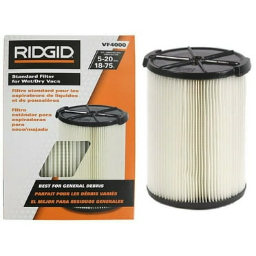 Ridgid VF7000 Wet Application Filter, Fits 5-20 Gallon Vac, Washable ...