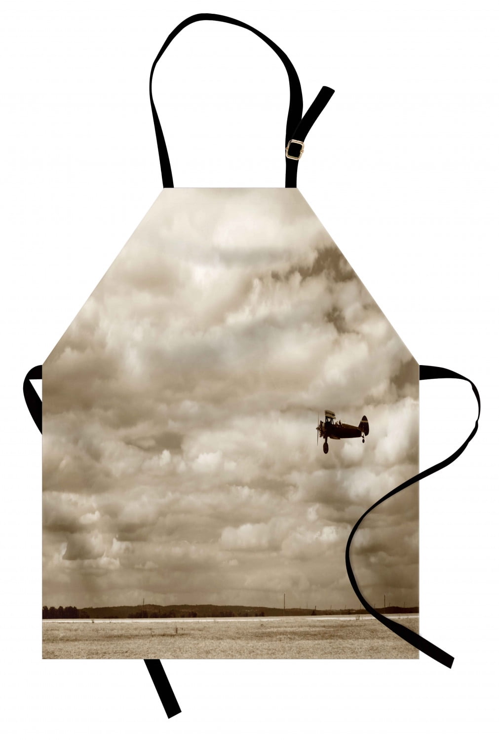 Vintage Airplane Apron Airplane in Dramatic Cloudy Skies Aviation Flyby ...