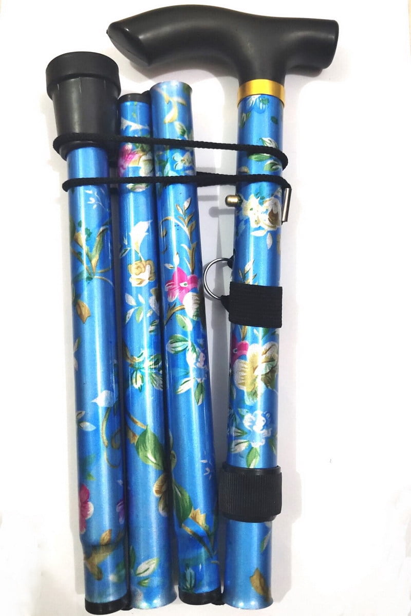 Walking Stick Easy Fold Adjustable Cane Lightweight Mobility ...