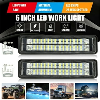 Tohuu Square Car Light 48W 12V Off-Road Vehicle Headlight Lights for ...