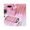 19-Piece Pink19 Silicone Kitchen Utensil Set With Holder And Knife For ...