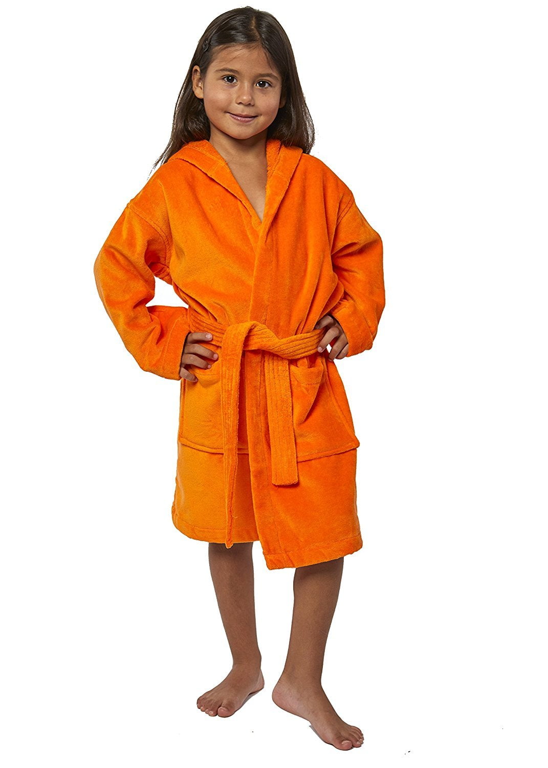 Turkishtowels Terry Velour Hooded Kids Bathrobe - Walmart.com