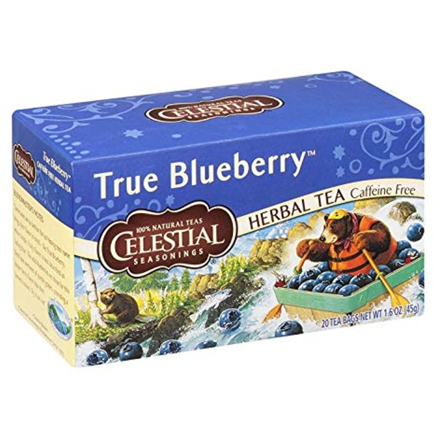 Celestial Seasonings Herbal Tea, True Blueberry, 20 Count - Walmart.com
