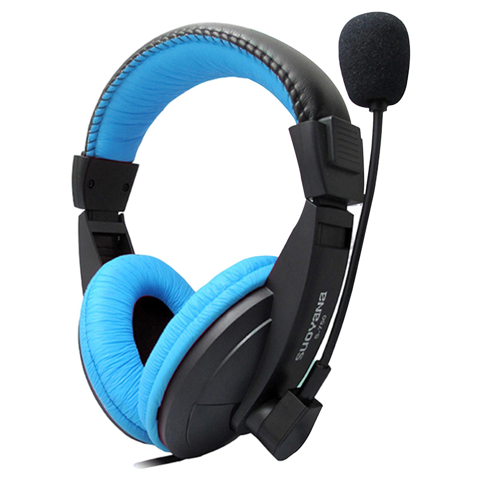 Over-Ear Gaming Headset 3.5mm Bass Surround Comfortable Soft Memory ...