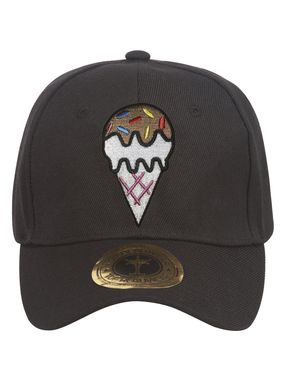 Ice Cream Cone Black Adjustable Baseball Cap | Walmart Canada