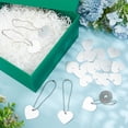 50Pcs Aluminum Big Pendants Blank Tags with 20Pcs Iron Ball Necklace ...