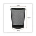 Mesh Office Wastebasket, 18 qt, Black | Bundle of 2 Each, Metal ...