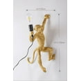 Miumaeov Vintage Resin Hemp Rope Monkey Wall Light, Retro Ceiling ...