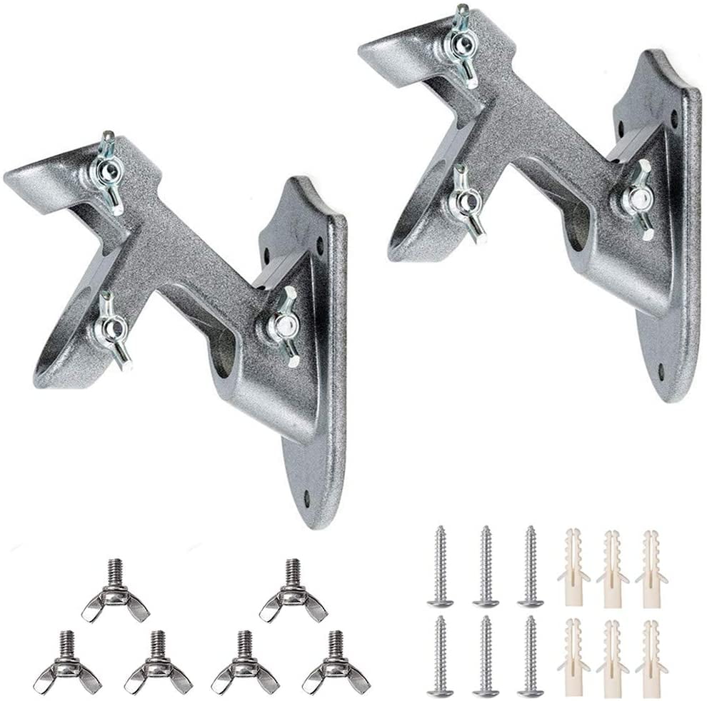 2 Pack Heavy Duty Flag Pole Holders Aluminum Flag Pole Bracket with ...