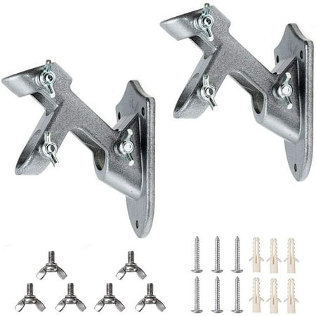 2 Pack Heavy Duty Flag Pole Holders Aluminum Flag Pole Bracket with ...
