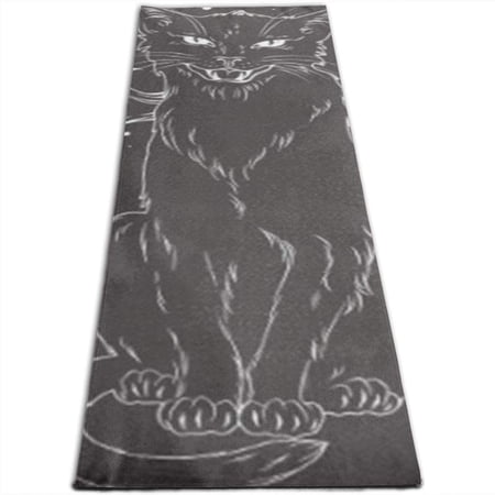 Yoga Mat (71x24 Inch) ，Thick 10mm Exercise Mat，Workout Mat Creepy Black ...