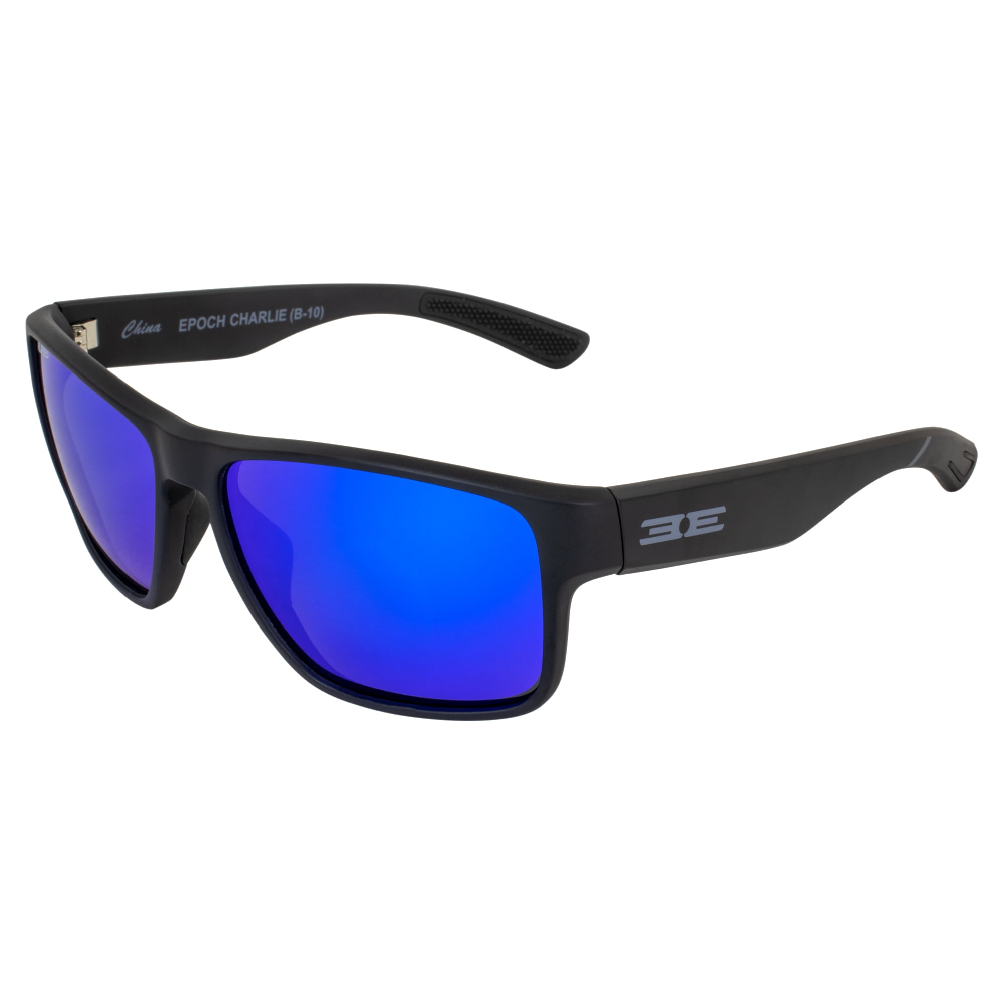 Epoch Eyewear Epoch Charlie Sporty Sunglasses Golf (Black-Blue Mirror ...