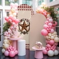 Barn Star Wreath Wedding Arch Backdrop Cover 6FT ,Spandex Fitted Berry ...