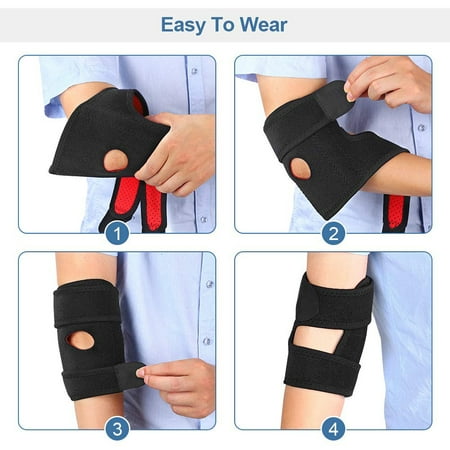 Gohope Elbow Brace, Tennis Elbow Strap Adjustable Elbow Support Sleeve ...