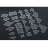 Set Of 54 Acrylic Ruler Quilt Patchwork Template Quilting Sewing Diy ...