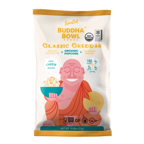 Lesser Evil Buddha Bowl Organic Himalayan Pink Salt Classic Cheddah ...