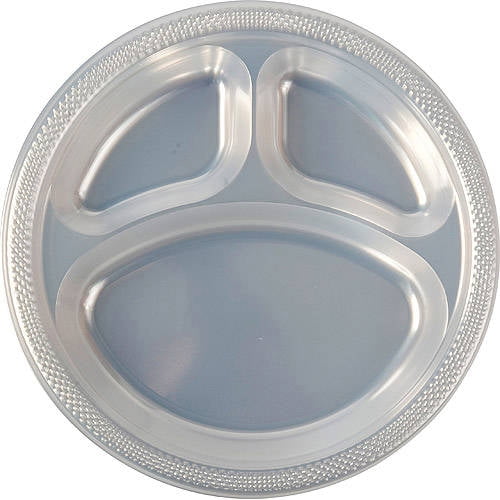 10 1/4" Divided Plates, Red (Pack of 20) - Walmart.com