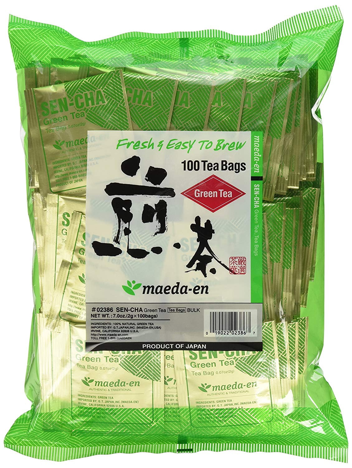 Maeda En Japanese Sencha Green Tea 100 Tea Bags Walmart Maeda En Japanese Sencha Green Tea 100 Tea Bags Walmart
