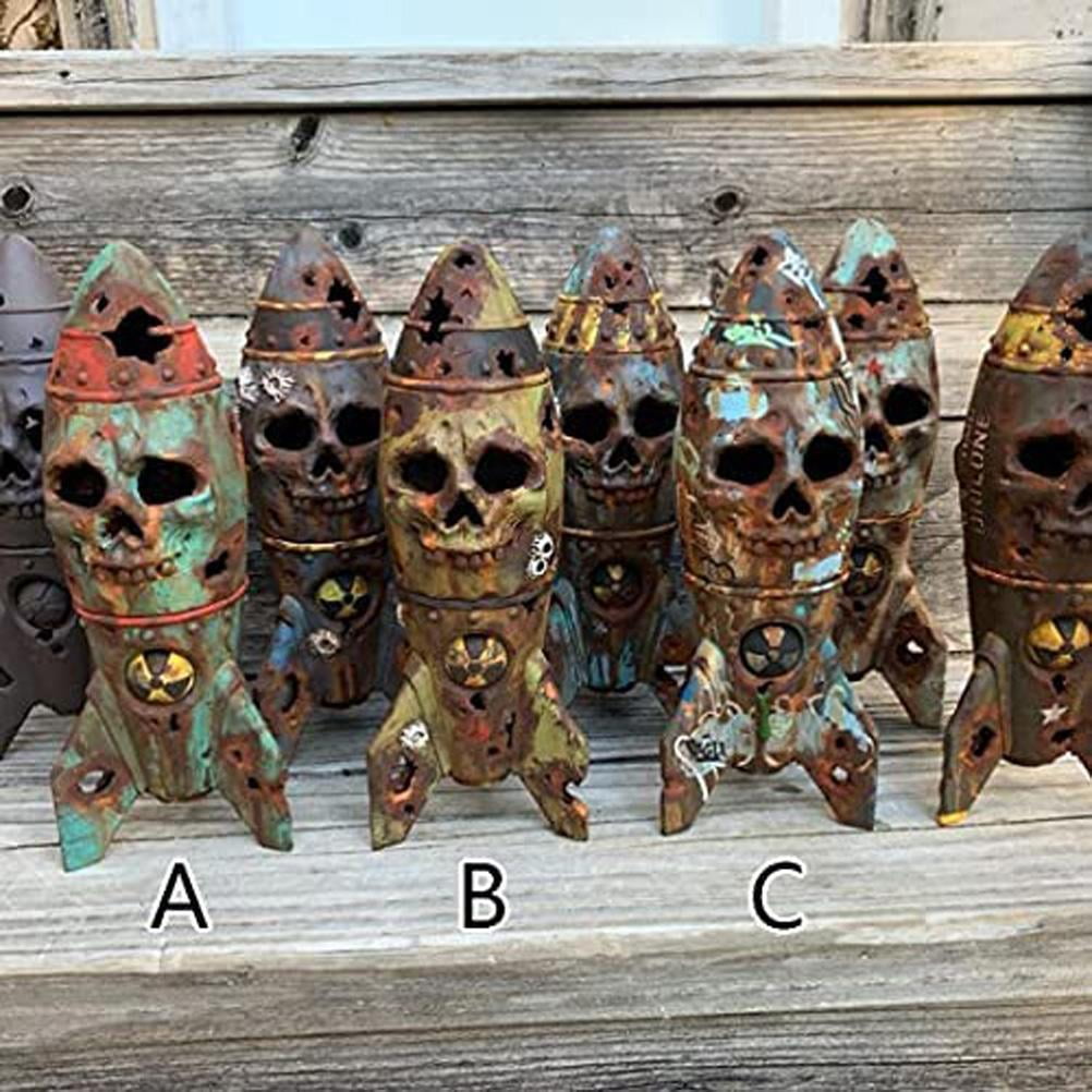 OZS Small Nuclear Warhead Decor with Graffiti and Nuclear Logos Resin ...