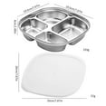 BAOPAI 304 Stainless Steel Kids Compartmentalized Plates - BPA-Free ...