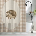 Hedgehog Shower Curtains for Bathroom, Retro Modern Hedgehog Linen ...