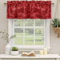 Abstract Geometric 2 Panels Kitchen Valance, Red Modern Artificial ...