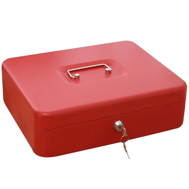 Honeywell Small Key Locking Steel Cash Box with Removable Tray 1 Bill/3 ...