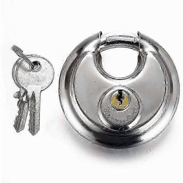 70mm Stainless Steel Disc Padlock for Warehouse Door with 2 Keys ...