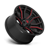 Fuel 1PC Aluminum Rim D712 RAGE 20X10in Gloss Black Red Tinted Clear ...