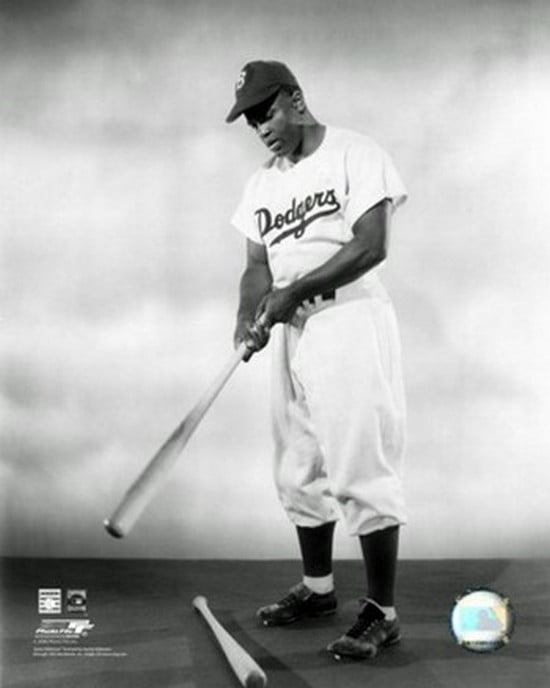 1948 - Jackie Robinson Pose With Bat Sports Photo - Walmart.com