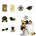 2024 Graduation Decor - 36 - Piece Black and Gold Centerpieces ...