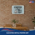 Coffee First Emails Later Metal Poster by DC | Vintage Tin Sign Wall ...