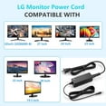 VHBW LG Monitor Power Cord, 19V DC Power Cable for LG LED LCD Monitors ...