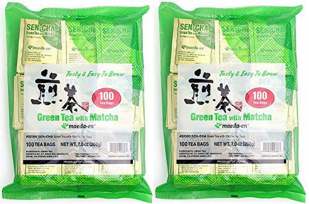 Maeda-en Sen-cha with Matcha Green Tea 200 Tea Bags Powder Japanese ...