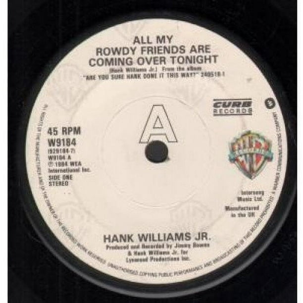 Williams Jr, Hank - All My Rowdy Friends Are Coming Over: Great ...