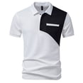 Antinious Men Solid Round Neck Half Button Pullover Short Sleeve ...