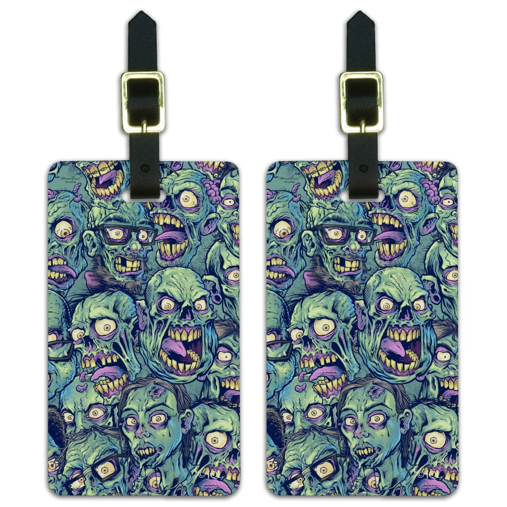 Zombie Pattern Dead Corpses Undead Horror Luggage ID Tags Suitcase ...
