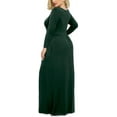 Mengpipi Womens Plus Size Casual Long Sleeve Dress Crewneck Loose Maxi